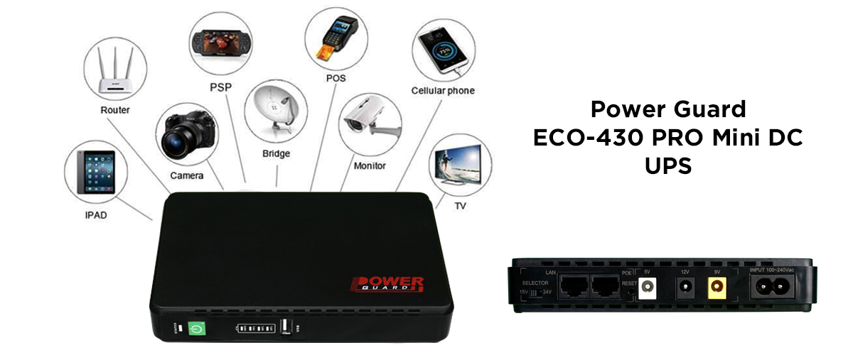 Power Guard ECO-430-PRO Mini DC UPS for Router Price in BD